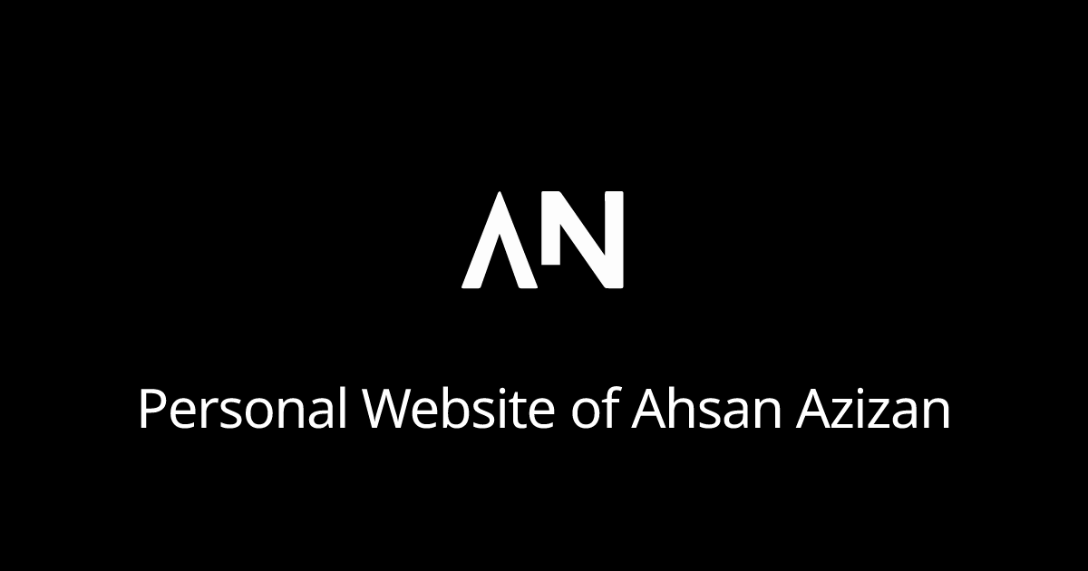 Personal Website - Ahsan Azizan